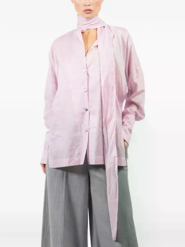 THELATEST Cecilia Bow-detail Buttoned Shirt - Pink