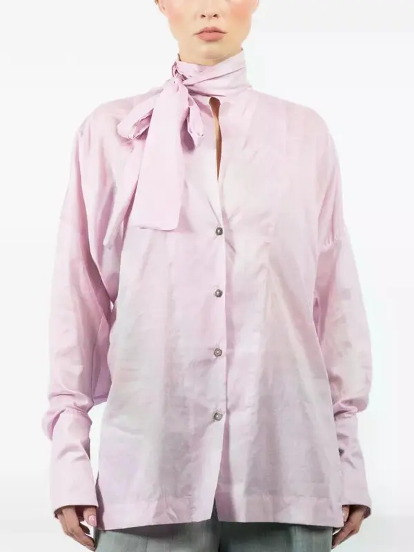 THELATEST Cecilia Bow-detail Buttoned Shirt - Pink