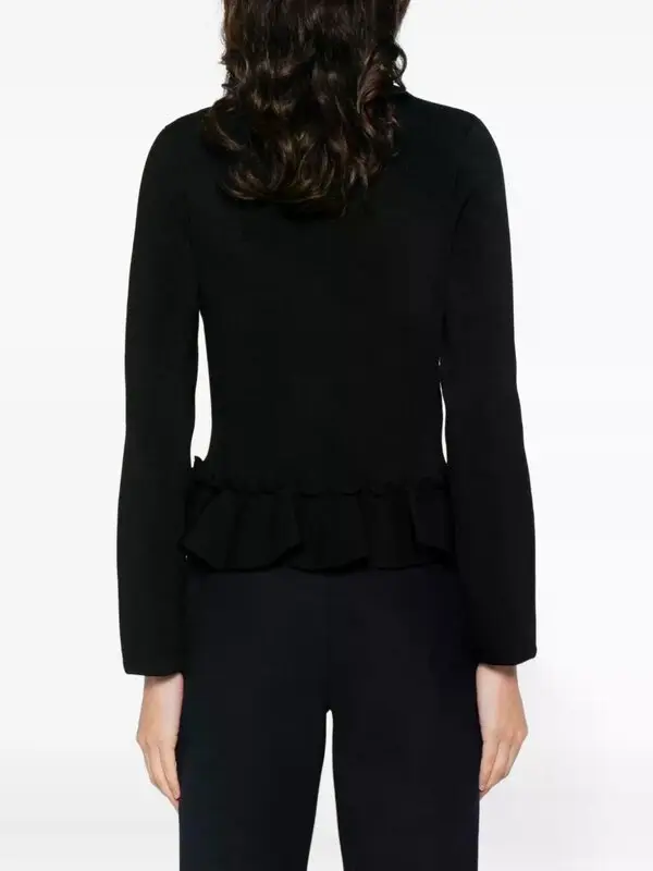 Sandro Ruffled Cardigan With Detachable Collar