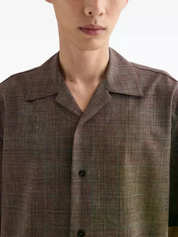JIL SANDER Check-patterned Short-sleeve Shirt