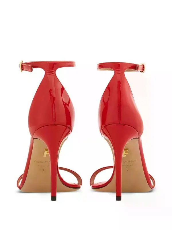 FERRAGAMO 90mm Strappy Stiletto Sandals - Red