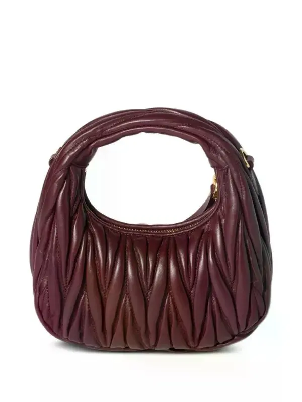 Miu Miu Wander Matelassé Leather Mini Bag - Red