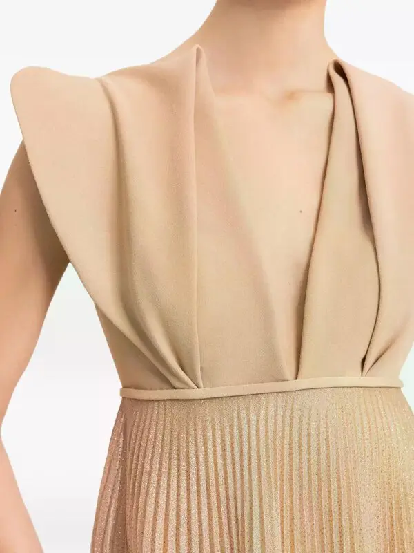 GEMY MAALOUF Paneled Pleated Gown
