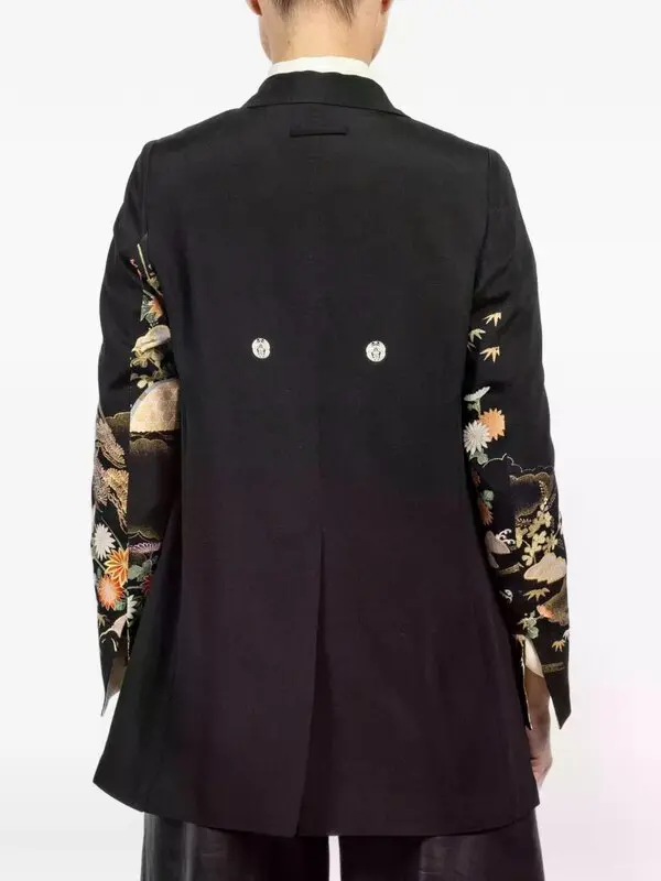 IBRIGU Flared Printed Kimono Blazer