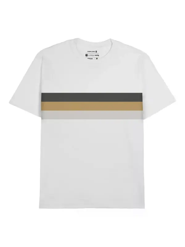OSKLEN Striped-detail T-shirt - White