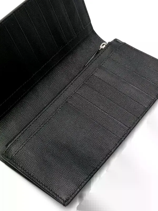 Saint Laurent Logo-print Grained-leather Wallet