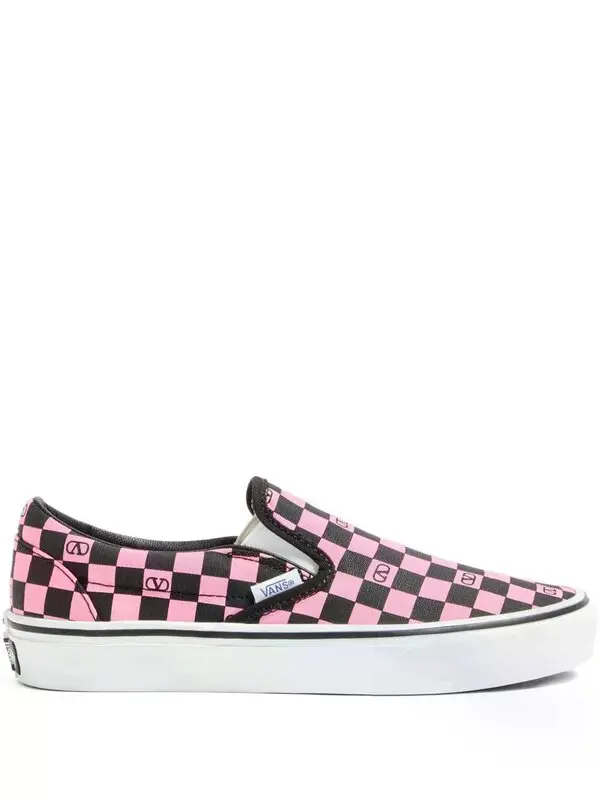 Valentino Garavani X Vans Vlogo Checkerboard Sneakers - Pink