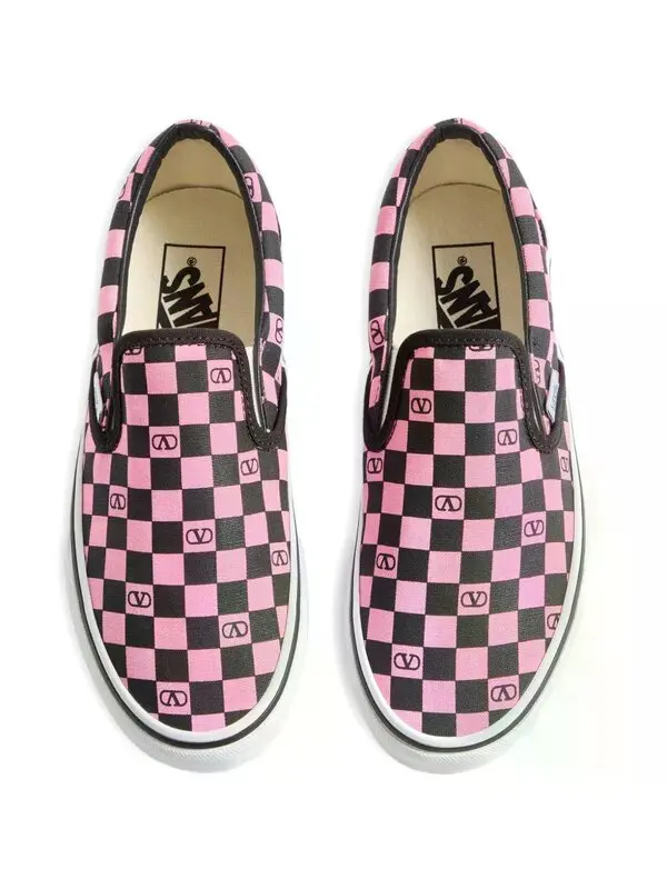 Valentino Garavani X Vans Vlogo Checkerboard Sneakers - Pink
