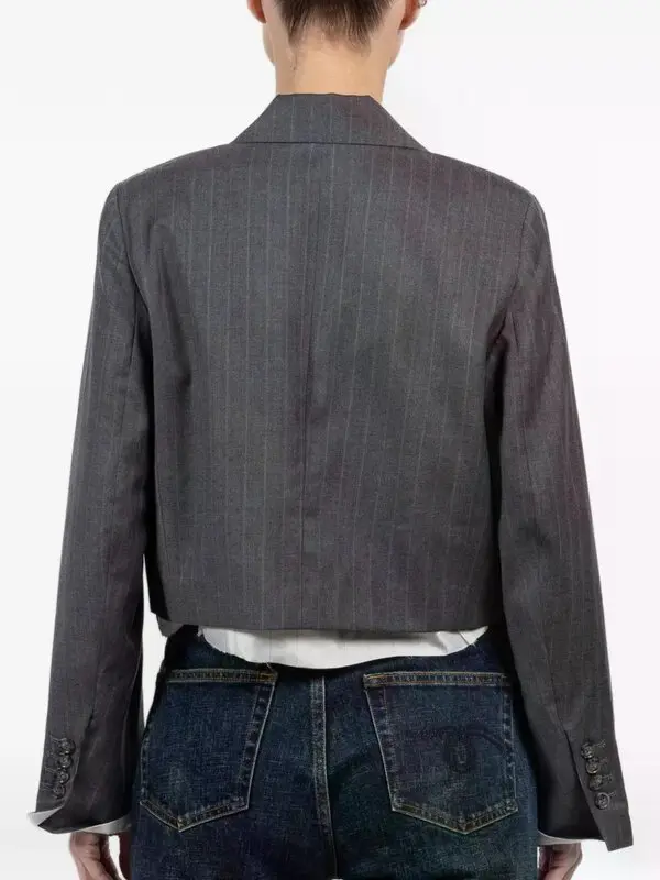 WE-AR4 Pinstripe Cropped Jacket