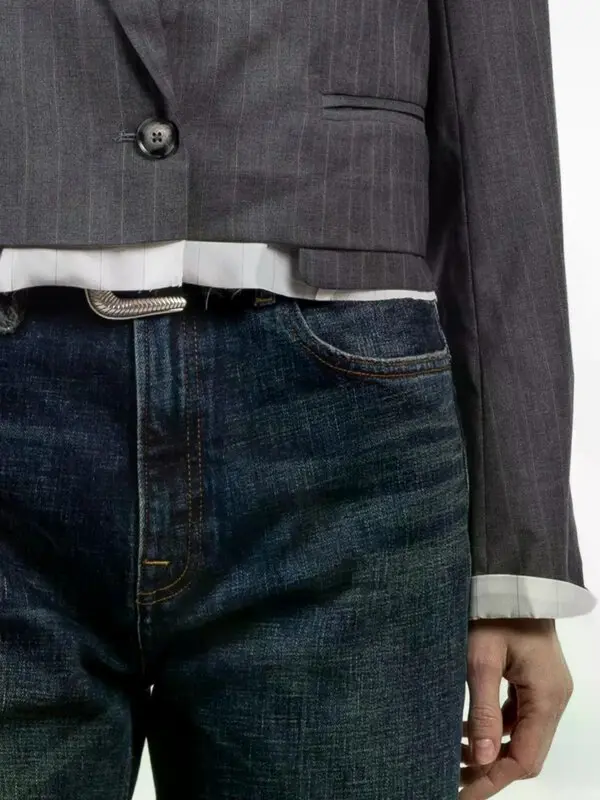 WE-AR4 Pinstripe Cropped Jacket