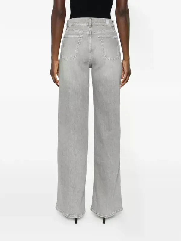 7 For All Mankind Lotta Wide-leg Jeans - Grey