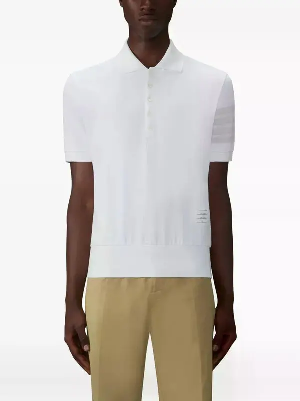 Thom Browne Ottoman 4-bar Top Polo - White