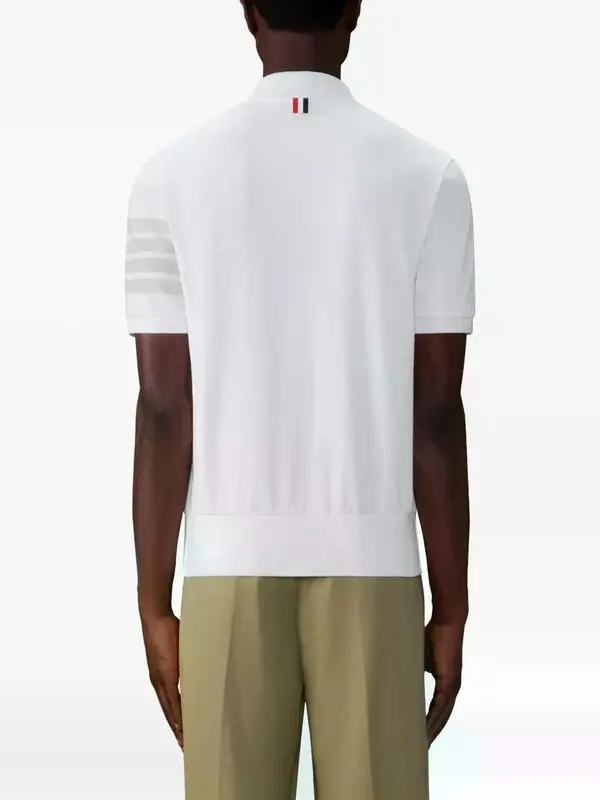 Thom Browne Ottoman 4-bar Top Polo - White