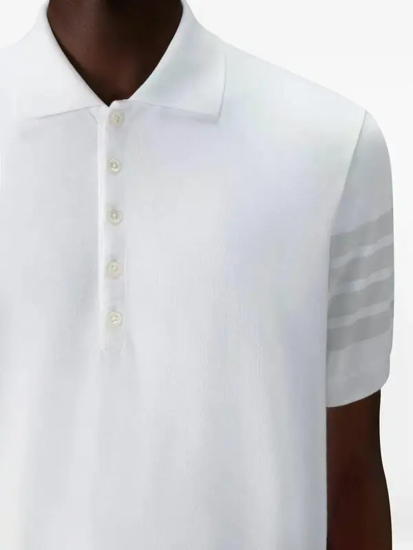 Thom Browne Ottoman 4-bar Top Polo - White