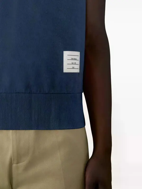 Thom Browne 4-bar Buttoned-up Polo Shirt - Blue