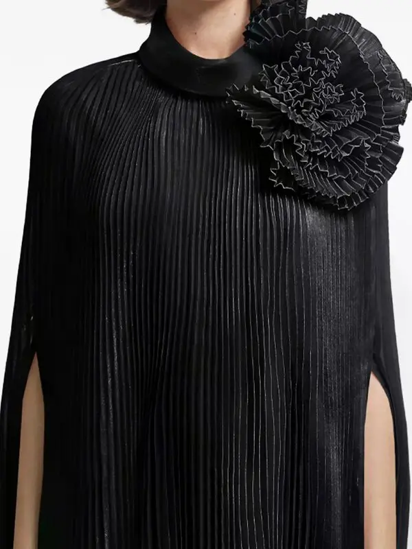 GEMY MAALOUF Draped Flower Maxi Dress