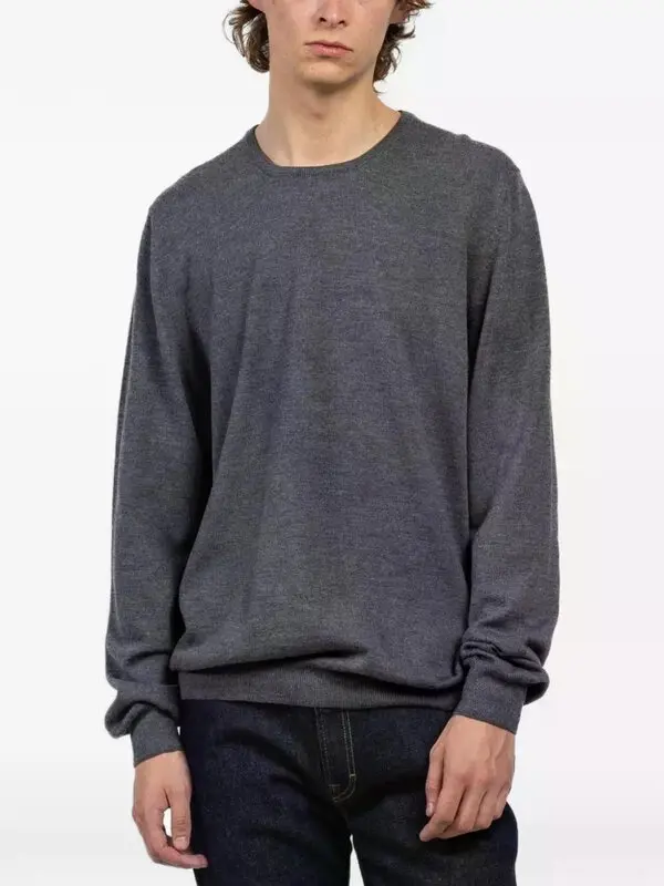 GRAN SASSO Elbow-patch Crew-neck Sweater