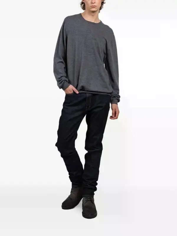 GRAN SASSO Elbow-patch Crew-neck Sweater