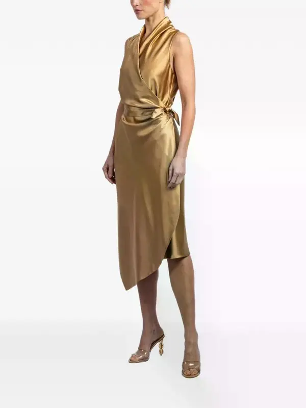 PETER COHEN Victor Wrap Midi Dress