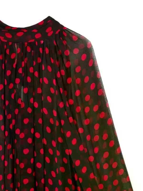 Ronny Kobo Polka-dot Print Blouse