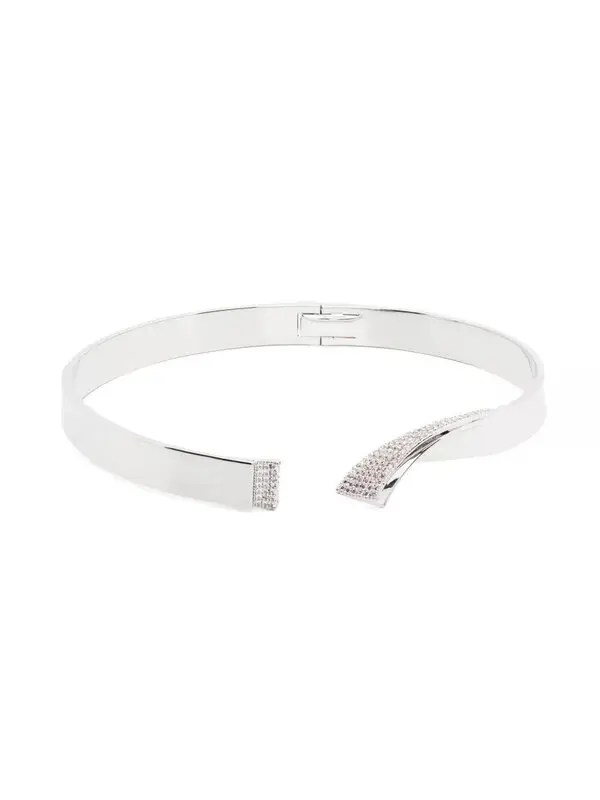 Eddie Borgo Pavé Folded Collar - Silver