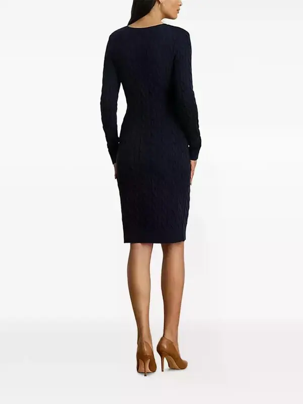 Ralph Lauren Cable-knit Long-sleeve Midi Dress