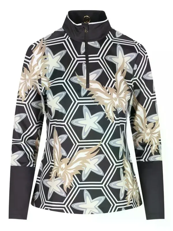 Bogner Graphic-print Zip Top - Black