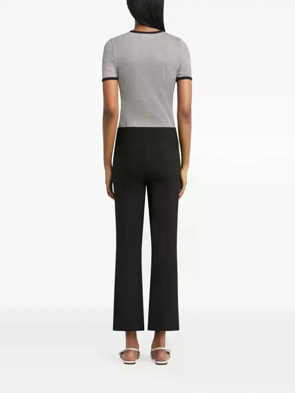 COURREGES Houndstooth Pattern T-shirt With Contrast Trim - Grey