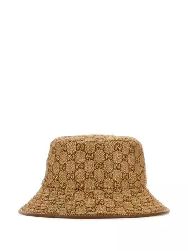 Gucci Embroidered Bucket Hat - Brown