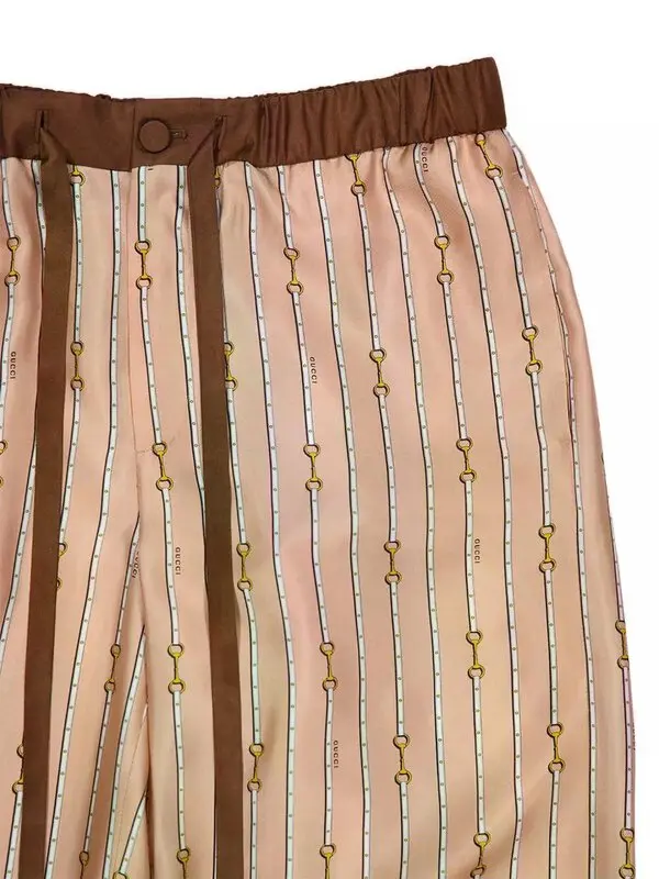 Gucci Printed Silk Trousers