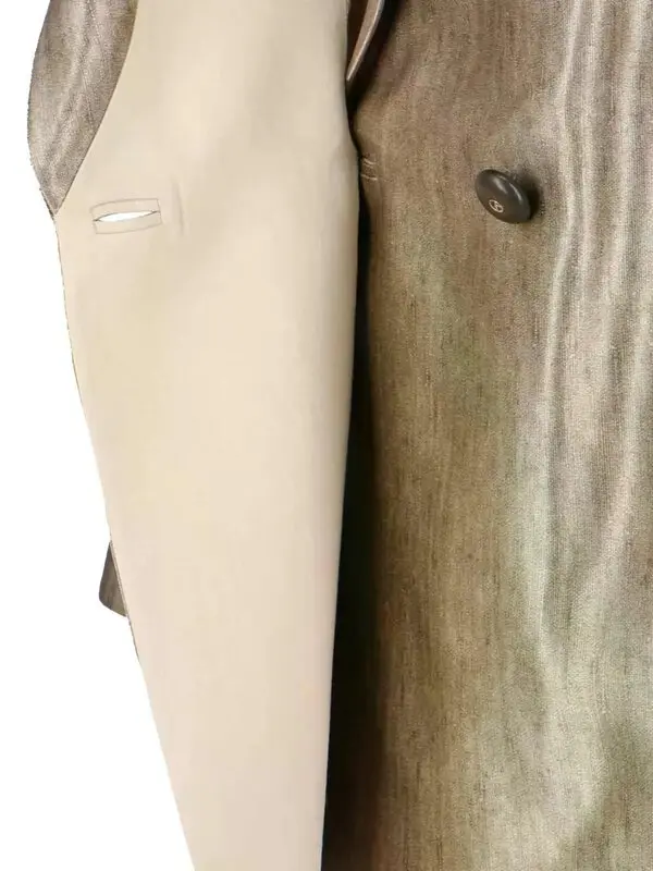 Giorgio Armani Double-breasted Silk Blazer - Neutrals