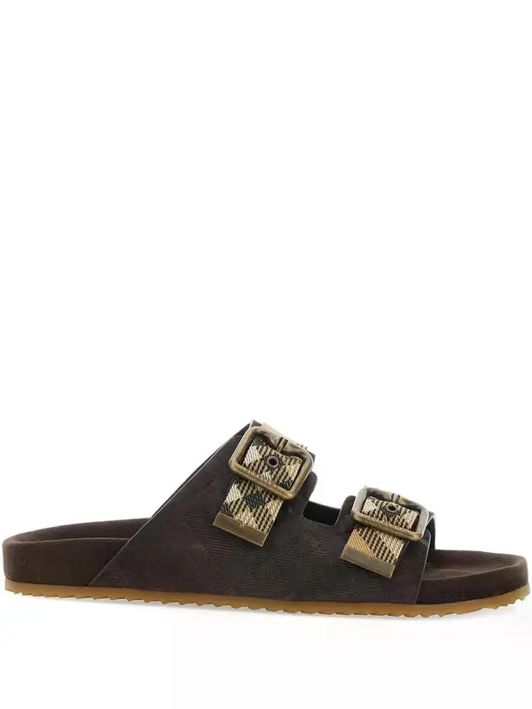 Burberry Buckle Strap Sandals - Brown