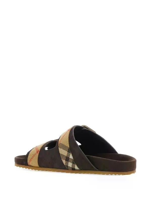 Burberry Buckle Strap Sandals - Brown