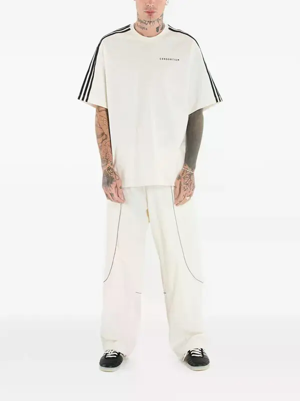 Adidas X Consortium Stripe-detail Track Pants - Neutrals