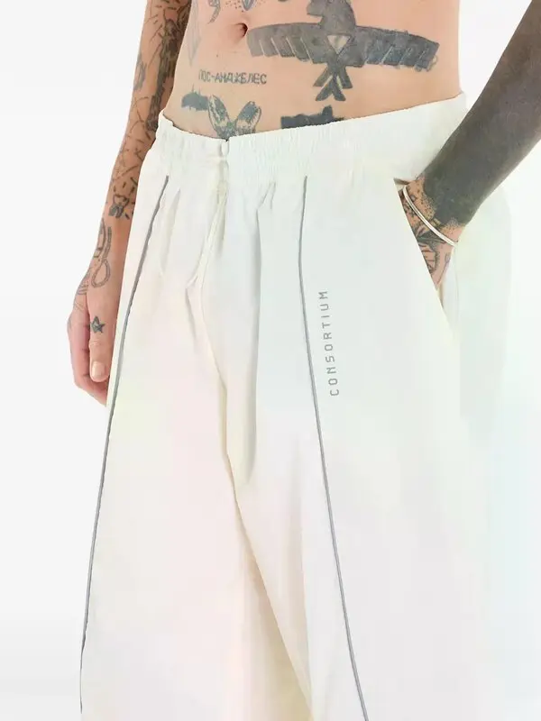 Adidas X Consortium Stripe-detail Track Pants - Neutrals