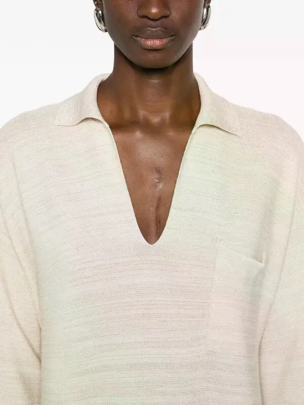 Fabiana Filippi V-neck Pocket Maxi Dress - Neutrals