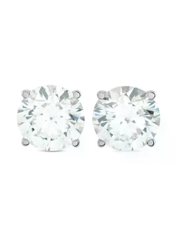 LB EXCLUSIVE Diamond Stud Earrings - Silver