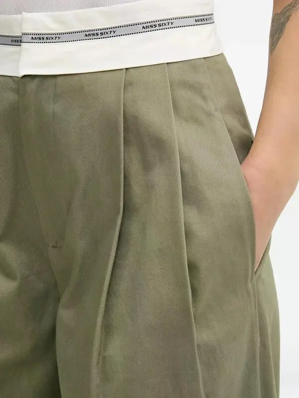 Miss Sixty Pleated Wide-leg Trousers
