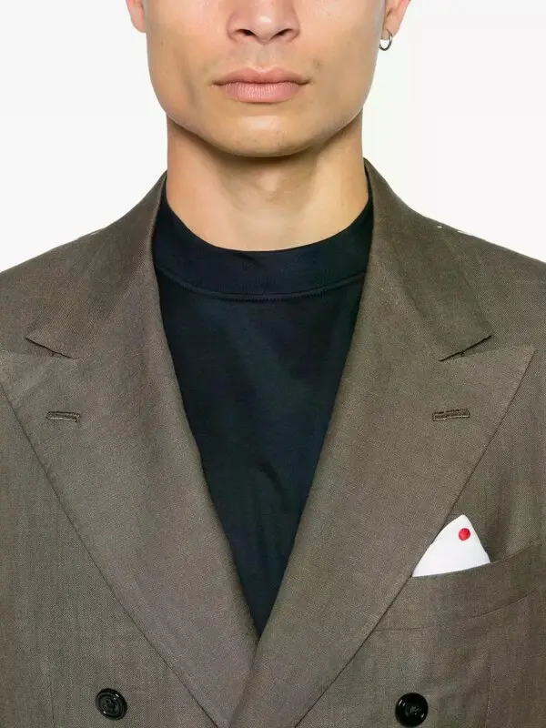 Kiton Double-breasted Pocket Blazer