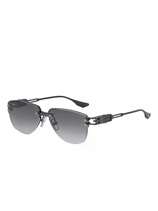 Dita Rimless Geometric-frame Sunglasses - Black