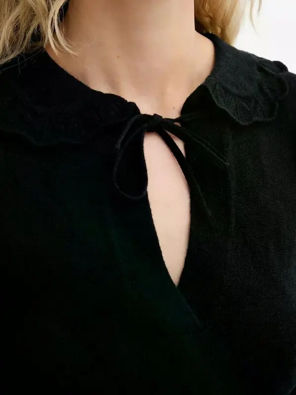 Munthe Livo Tie Sweater - Black