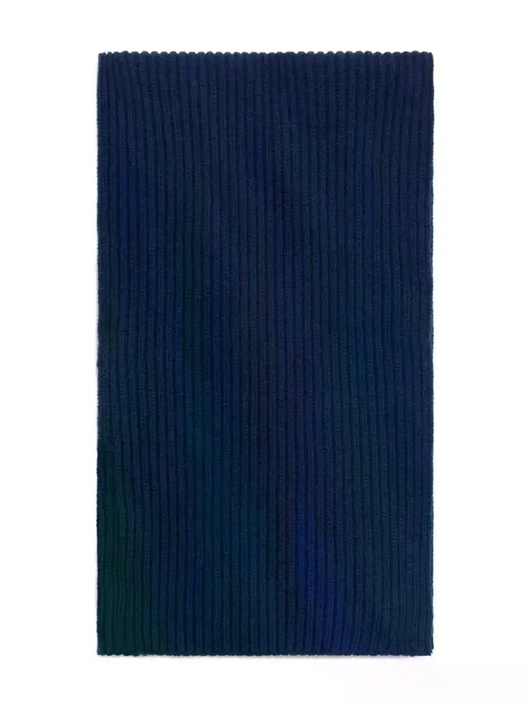 Malo Ribbed Scarf - Blue