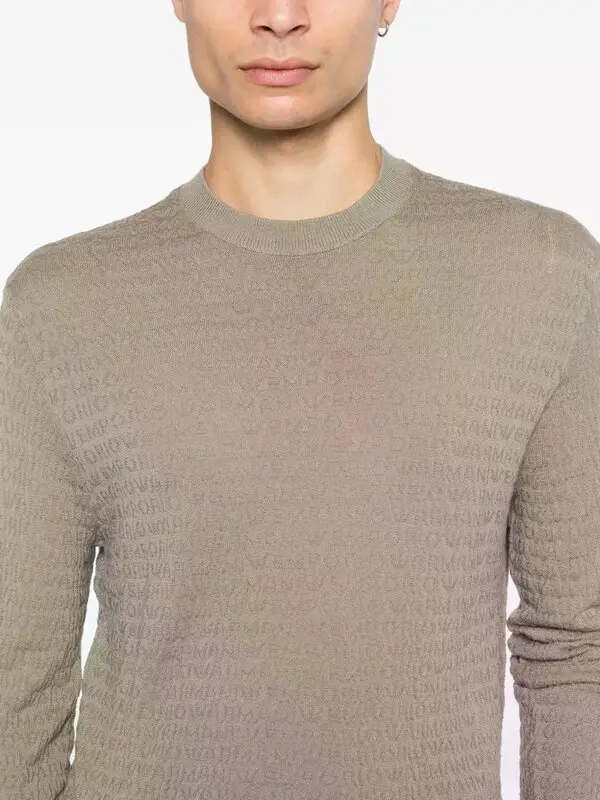 Emporio Armani Textured Crew-neck Sweater