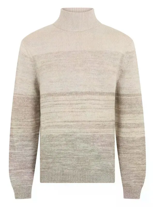 Malo Striped Turtleneck Sweater