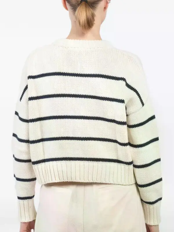 Jenni Kayne Striped Crew-neck Sweater