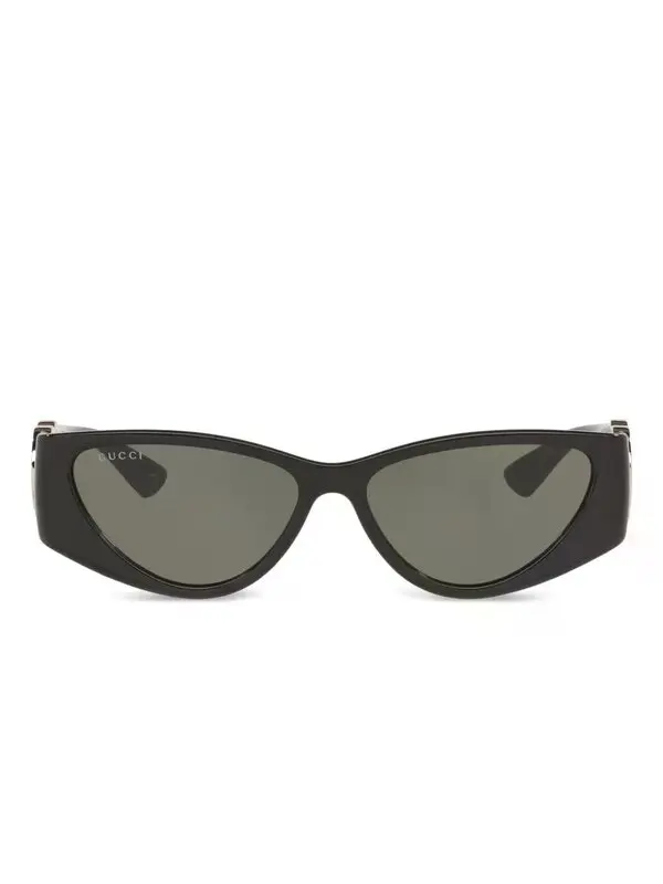 Gucci Gg-logo Cat-eye Sunglasses - Black