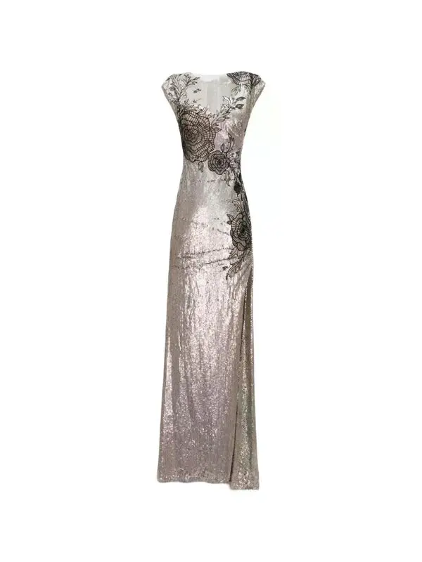 GEMY MAALOUF Embroidered Maxi Dress