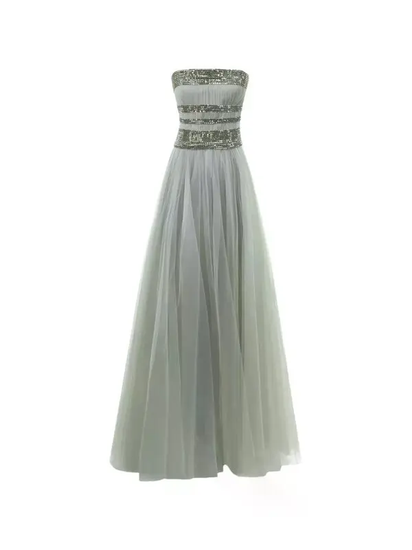 GEMY MAALOUF Embellished Corset Tulle Gown