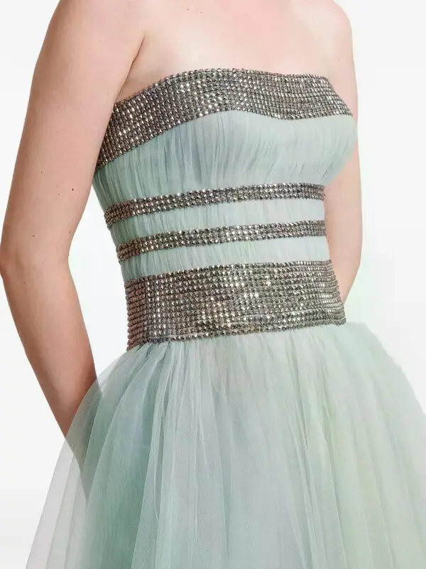 GEMY MAALOUF Embellished Corset Tulle Gown