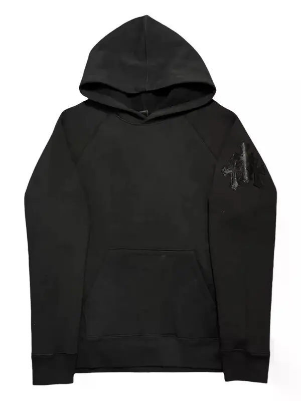 Chrome Hearts Triple Cross Leather-patch Hoodie